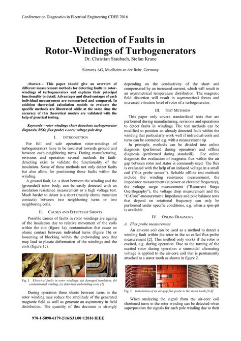 Pdf Detection Of Faults In Rotor Windings Of Turbogenerators