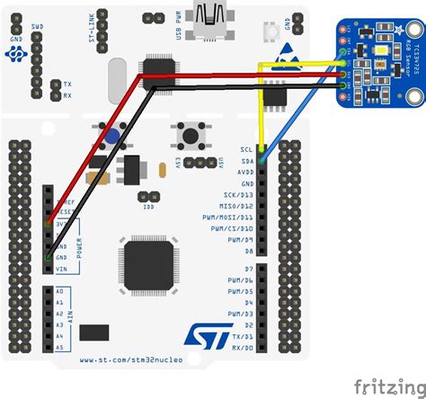 STM Nucleo And TCS Color Sensor Arduino Example