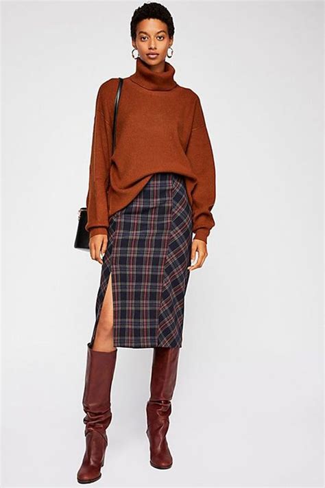 Как носить юбку в холода много много вариантов Икона стиля Clothes Plaid Skirts Fashion