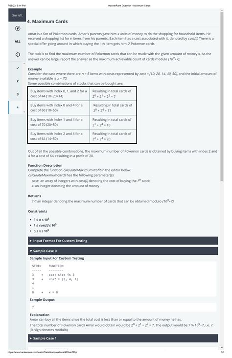 Hacker Rank Question Maximum Cards 72823 914 Pm Hackerrank Question Maximum Cards