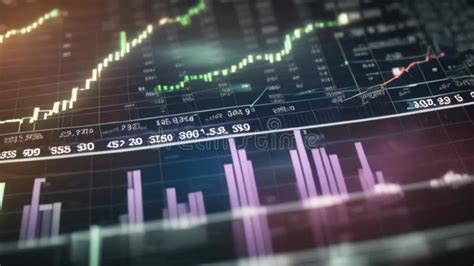 Financial Data Analysis On A Screen Stock Video Video Of Indicators
