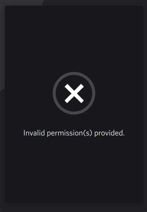 Requesting `stream` Permission Results In Invalid Permissions Provided · Issue 5423