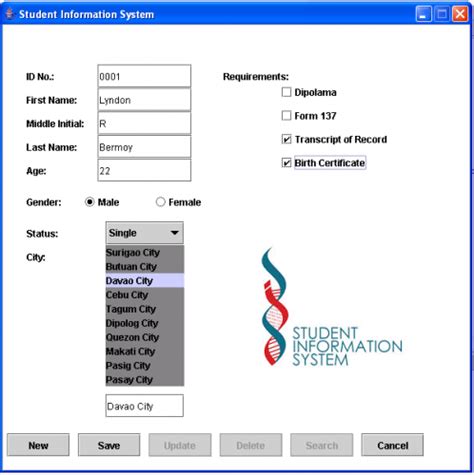 Student Information System Java Free Source Code Tutorials And
