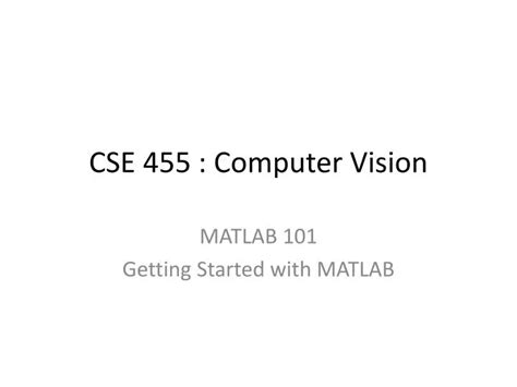 ppt cse 455 computer vision powerpoint presentation free download