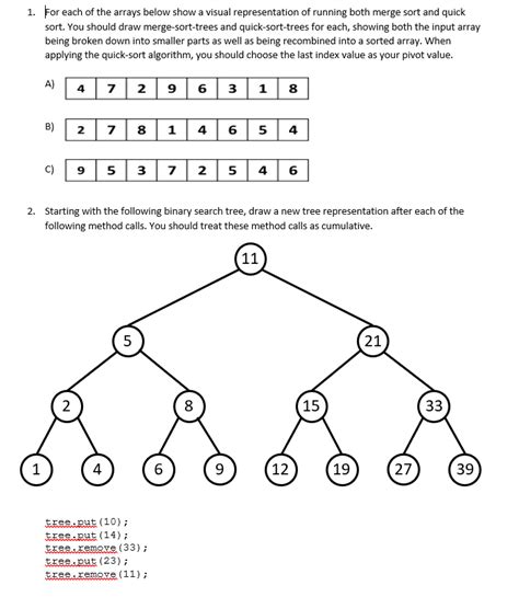 Solved 1 For Each Of The Arrays Below Show A Visual