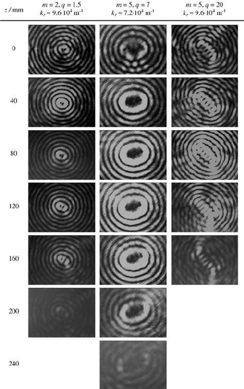 Intensity Cross Sections Of Different Experimentally Generated