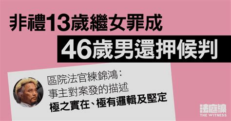 非禮13歲繼女罪成 46歲男還押候判 官指看不出有理由誣告 法庭線 The Witness
