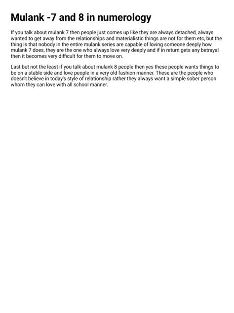 Mulank 7 And 8 In Numerology Pdf