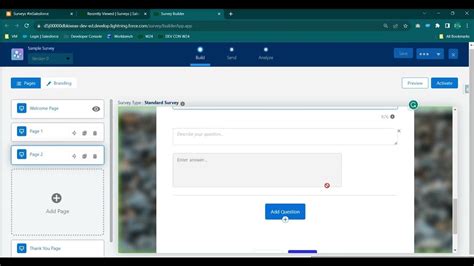 survey basics create view send and analyze insalesforce youtube