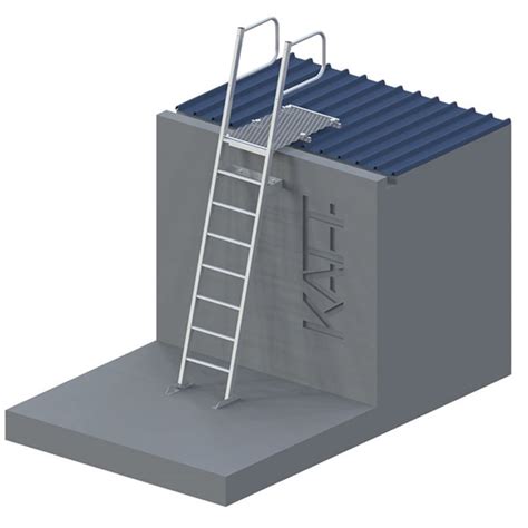 Angled Access Ladder Standard Landing