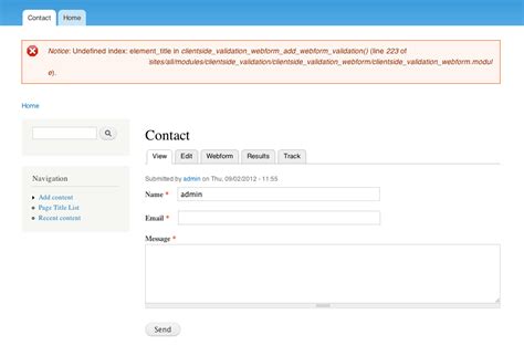 PHP Notice In Line 226 Of Clientside Validation Webform Module