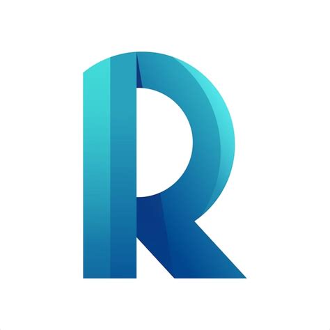 Free Vector R Initial Gradient Design Vector