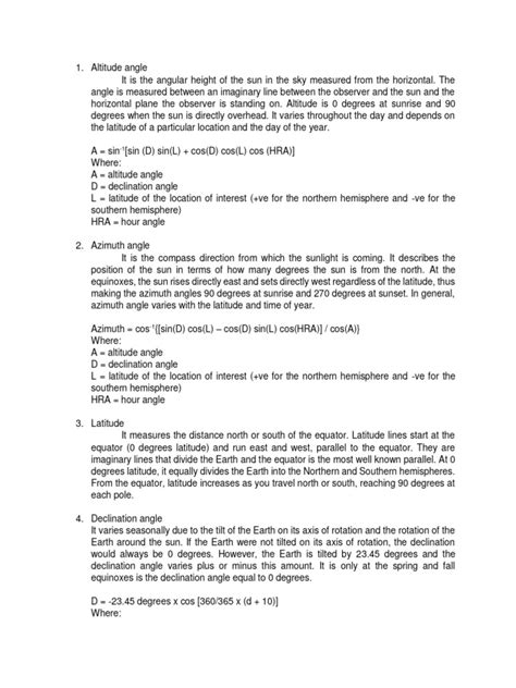 Modeling Of The Sun Position Pdf Equator Astronomy
