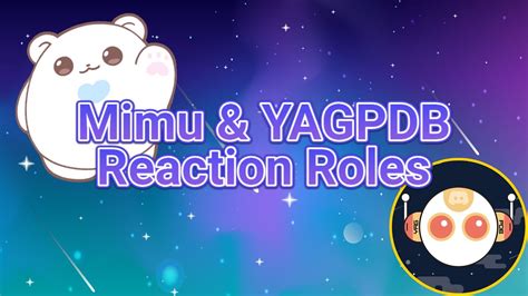 mimu and yagpdb reaction roles discord tutorial youtube