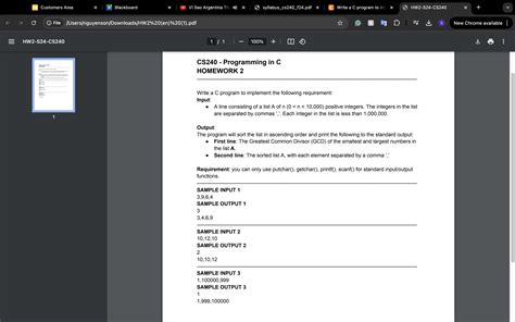 Solved CS240 Programming In CHOMEWORK 2Write A C Program Chegg