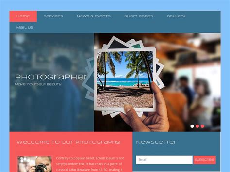 Photographer Блог Шаблоны Bootstrap BootstrapТема