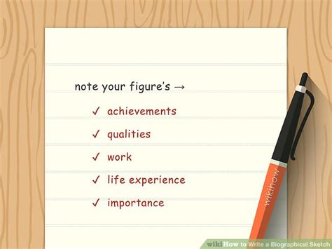 Ways To Write A Biographical Sketch WikiHow