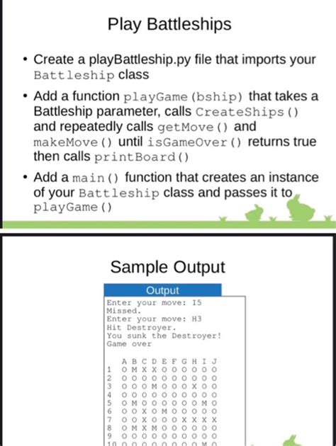 Solved Python Please I Have To Make A Battleship Game Which Chegg