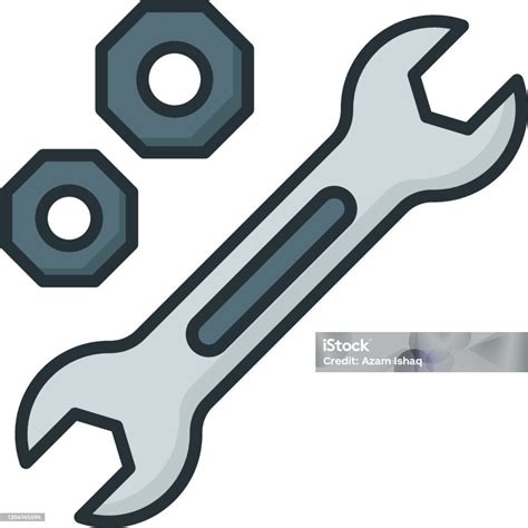 볼트 컨셉 벡터 컬러 아이콘 디자인 자동차 서비스 및 자동차 수리점 기호 로리 예비 부품 사인 자동차 정비사 스톡