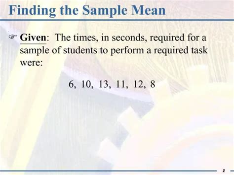 PPT Formula For The Sample Mean PowerPoint Presentation Free Download ID