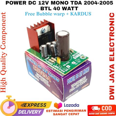 Kit Power Amplifier TDA 2004 2005 Dc 12Volt Mono 40 Watt Lazada Indonesia