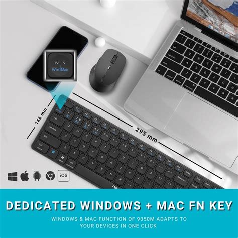 Buy Rapoo 9350m Wireless Keyboard And Mouse For Laptop
