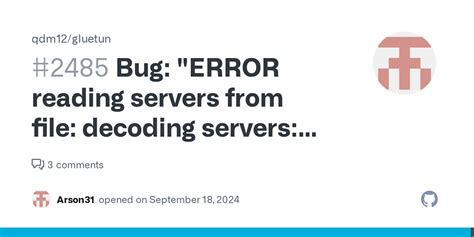 Bug Error Reading Servers From File Decoding Servers Invalid