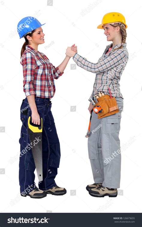 Happy Female Manual Workers Stock Photo 126673655 Shutterstock