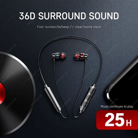 Neck Hanging Bluetooth Earphone Wireless Earbuds Sport Headset Noise Cancellation Earbuds In Ear