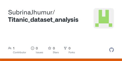 GitHub SubrinaJhumur Titanic Dataset Analysis