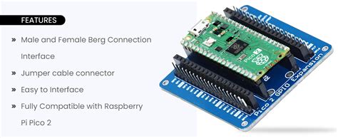 Raspberry Pi Pico Gpio Expansion Board With Pico 2 From Sb Components On Tindie