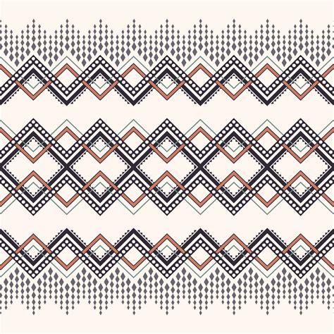 Geometric Square Line Zig Zag Shape Ethnic Morocco Brown Cream Modern
