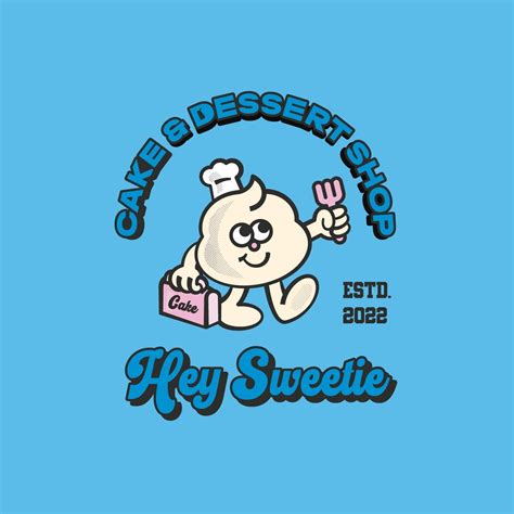Hey Sweetie 디저트카페 로고 디자인 포트폴리오 크몽