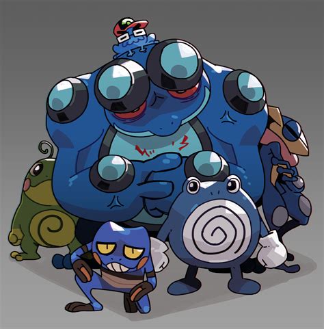 Cpt Hamburger Ash Ketchum Croagunk Greninja Politoed Poliwhirl Seismitoad Nintendo