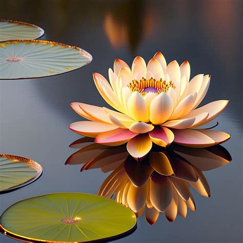 Premium Ai Image Water Lily