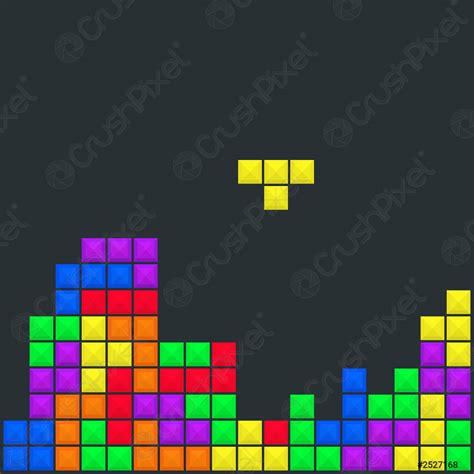 Tetris Video Game Background Stock Vector 2527168 Crushpixel