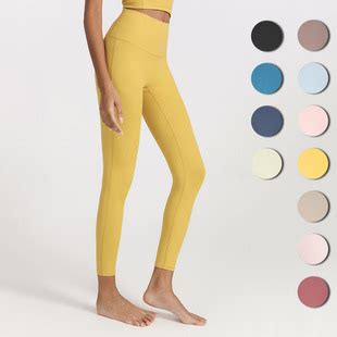 lululemon健身运动跑步双面裸感磨毛高腰无尴尬线紧身九分裤 阿里巴巴