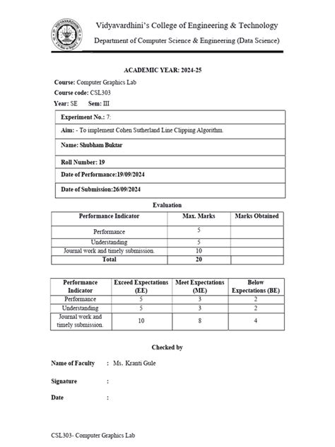 Cg Exp 7 Pdf Computer Science Computing