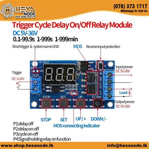 Xy J02 Dual Mosfet 6 30vdc Programmable Delay Timer Switch With Led