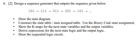 Solved Design A Sequence Generator That Outputs The Chegg Com