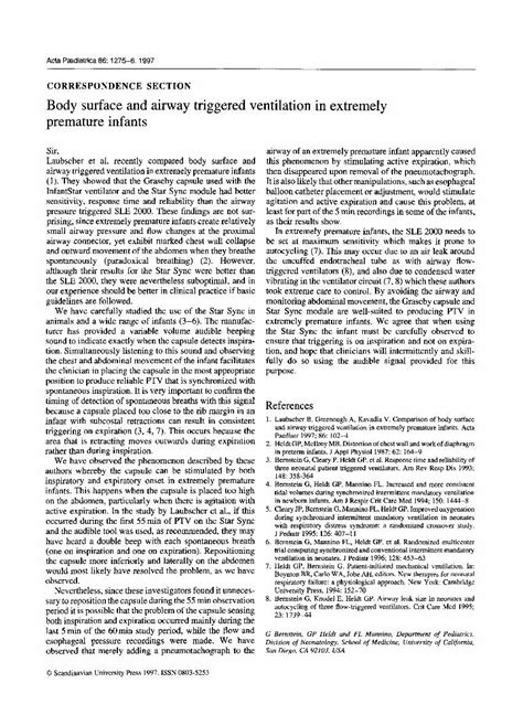 Pdf Body Surface And Airway Triggered Ventilation In Extremely Premature Infants Dokumen Tips
