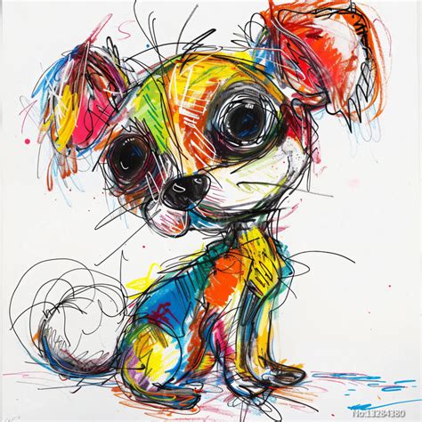 抽象儿童小狗绘画ai图片下载红动中国