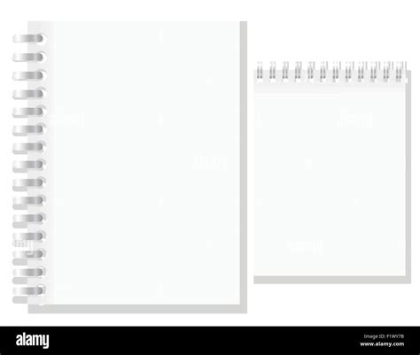 Set Of White Blank Notebook Vector Illustration Isolated On Background Stock Vector Image And Art