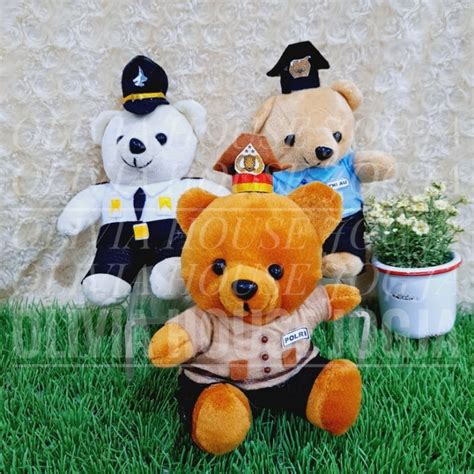 Jual Boneka Beruang Profesi Tni Polisi Pilot Boneka Bear Profesi Pilot