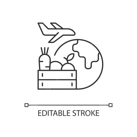 agricultural products export linear icon goods linear flat vector goods linear flat png and