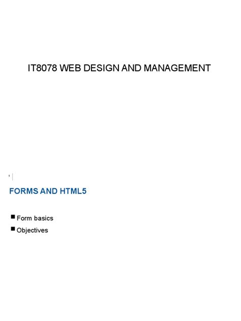 03forms Html5 Pdf Html5 Html