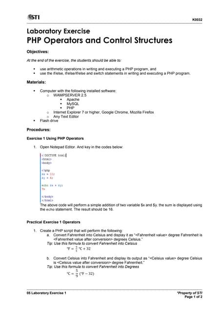 05 Laboratory Exercise 1 Pdf