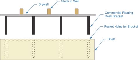 Floating Wood Shelves
