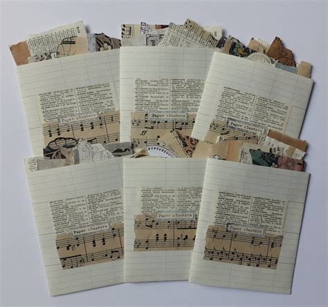 Vintage Themed Paper Clusters 10 Pieces Collage Embellishment Sete Etsy