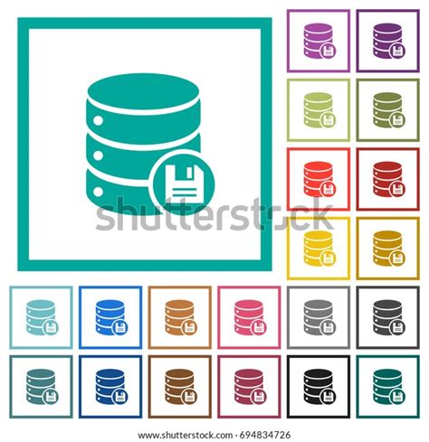 Database Save Flat Color Icons Quadrant Stock Vector Royalty Free 694834726 Shutterstock